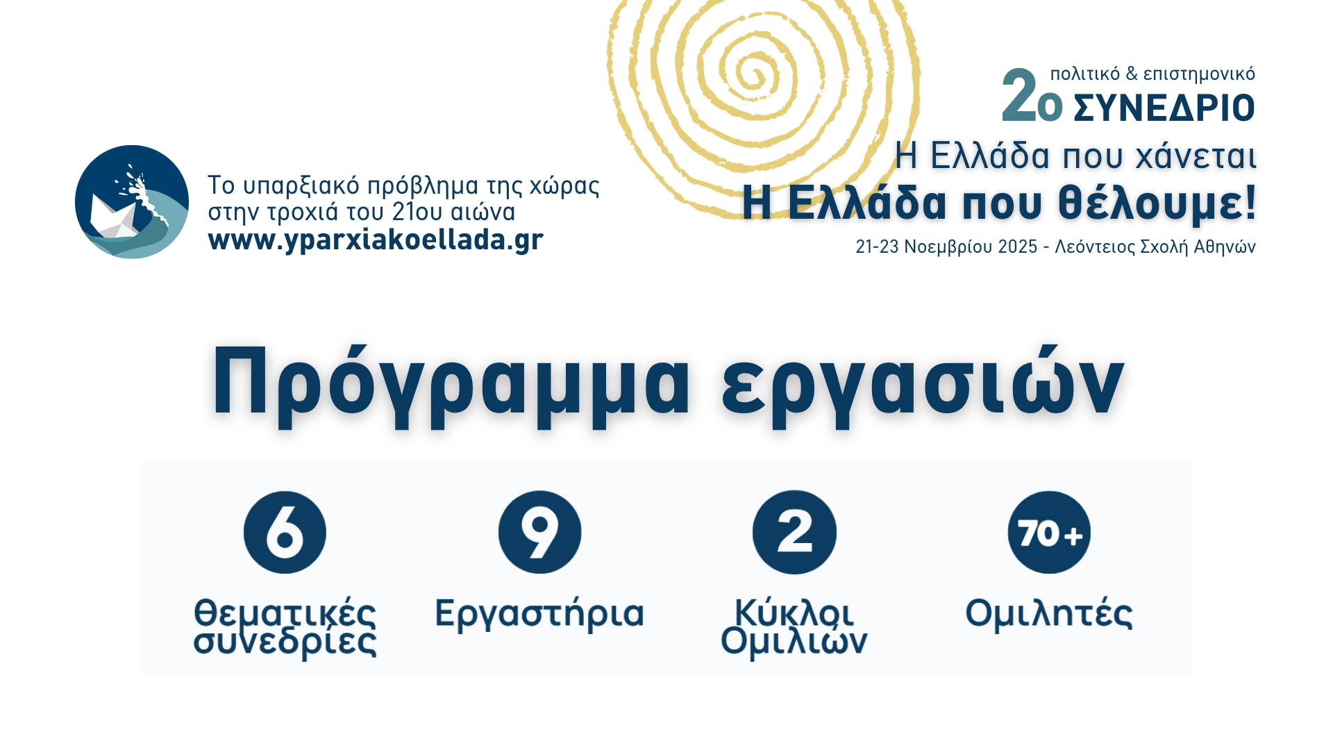 Πρόγραμμα 2ου Συνεδρίου – Το υπαρξιακό πρόβλημα της χώρας στην τροχιά ...